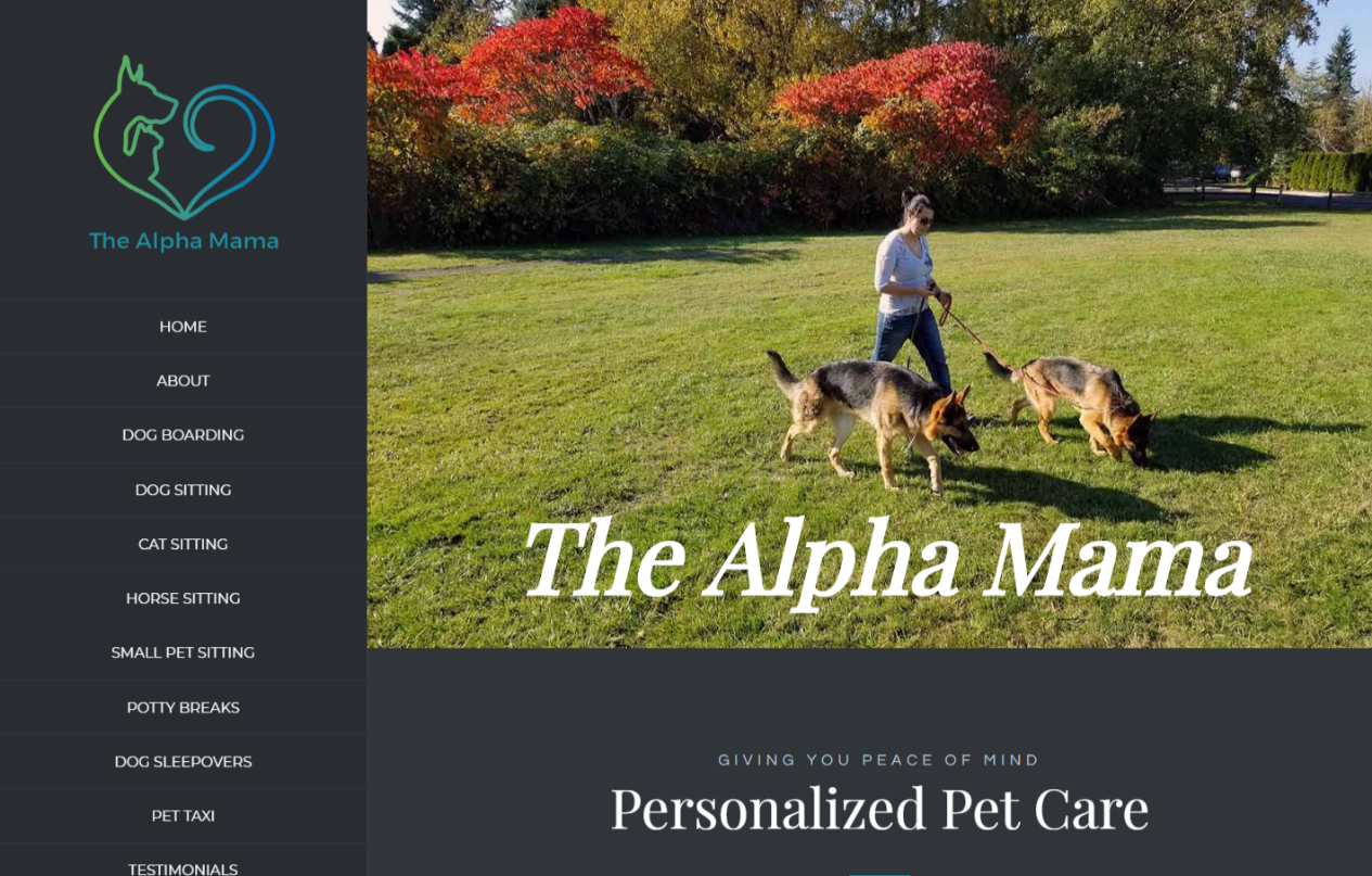 Dog Walking, Pet Sitting, Overnights & more! | The Alpha Mama LLC